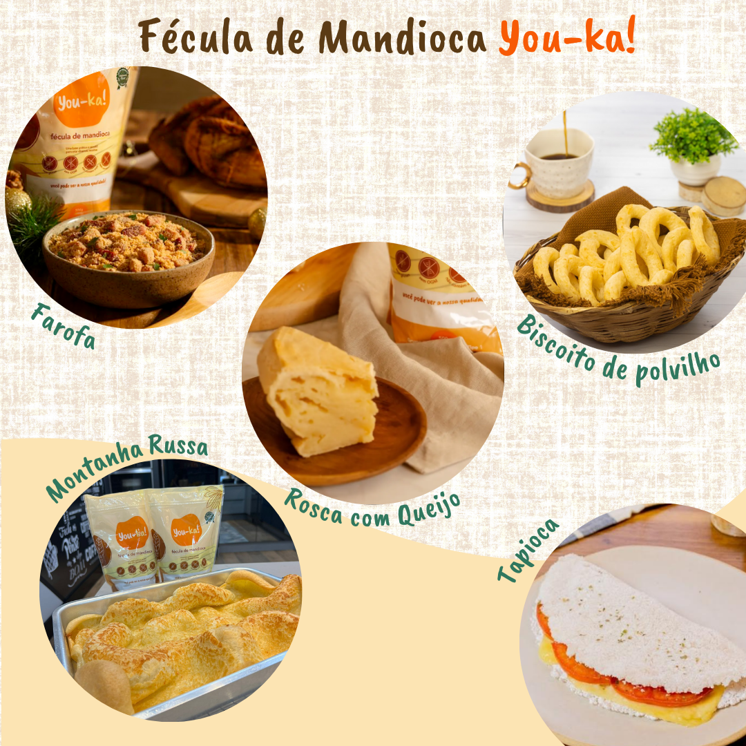 Fécula de Mandioca You-k! Pacote 500g